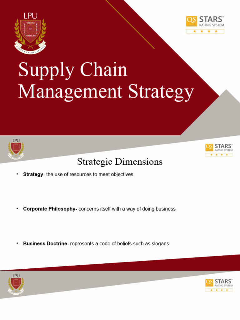 SCM - Strategy | PDF | Strategic Management | Supply Chain