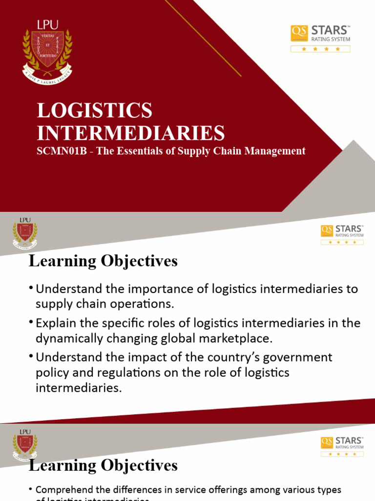 Logistics Intermediaries | PDF | Logistics | Cargo