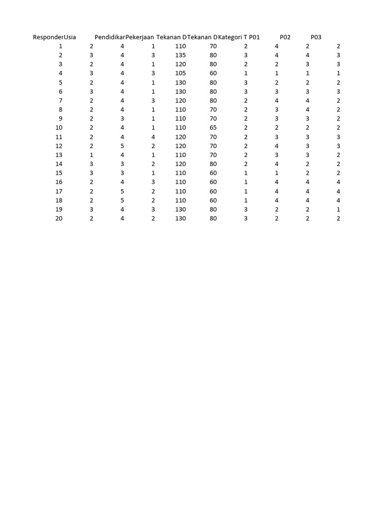 Data 20 Responden | PDF