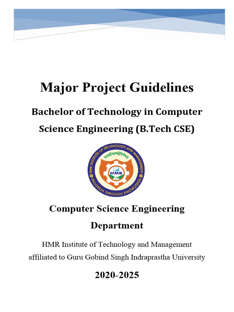 HRMITM Project Guidelines CSE V2 | PDF | Methodology | Computer Program