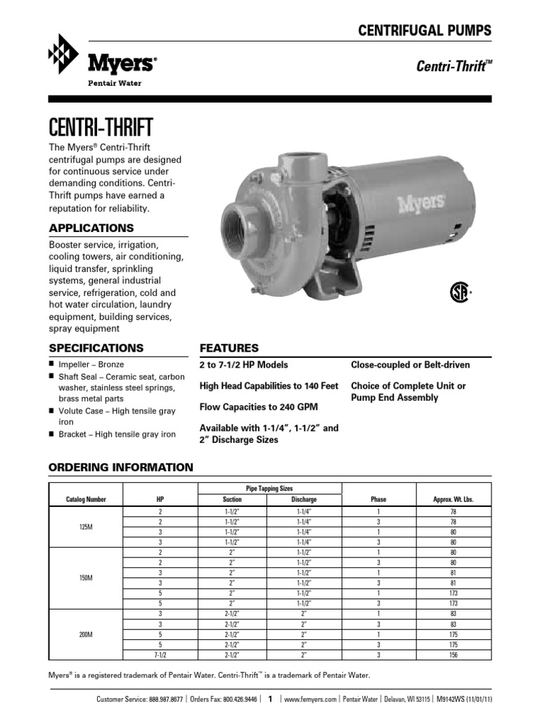 5_Centri-Thrift Series (1) (1) | PDF | Pump | Mechanical Engineering