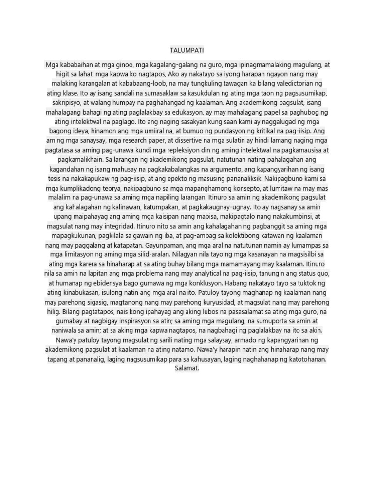 Talumpati 1 | PDF