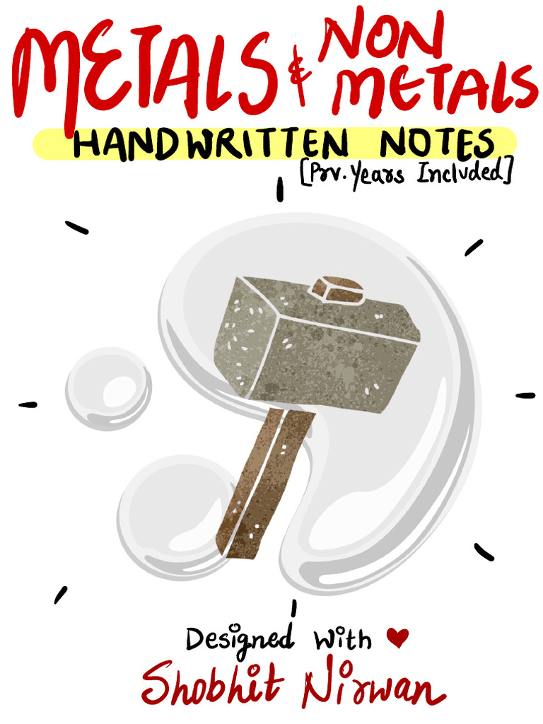 Metals and Non-Metals Notes + PYQs Shobhit Nirwan | PDF | Metals | Oxide