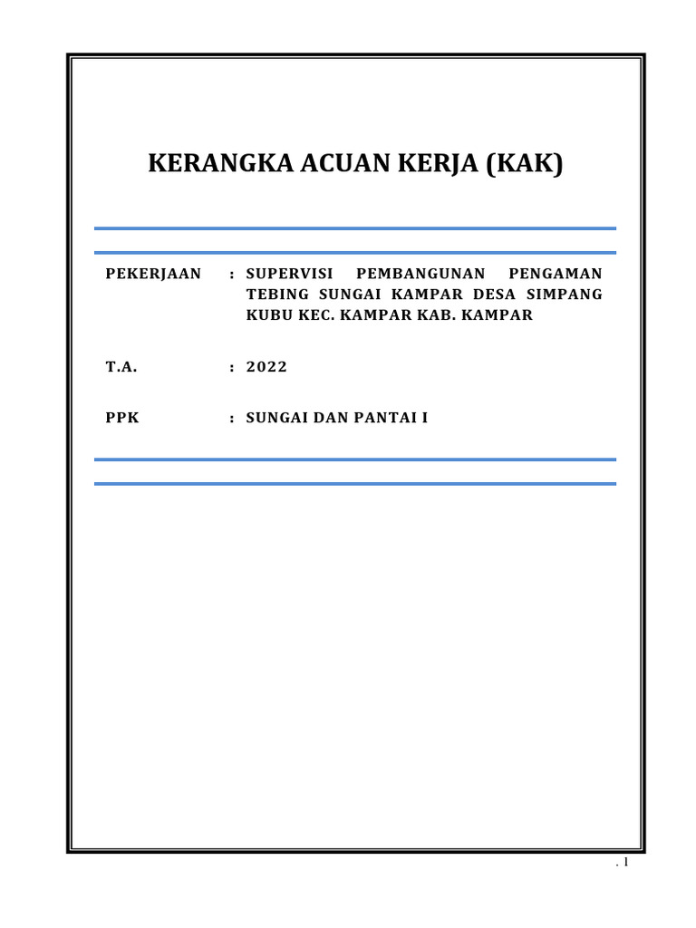 KAK SPV Simp. Kubu 2022 | PDF