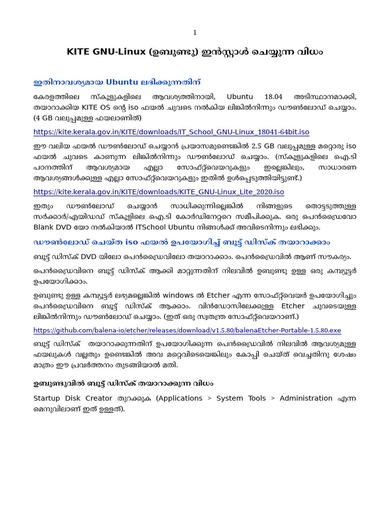 KITE GNU-Linux Installation Guide | PDF