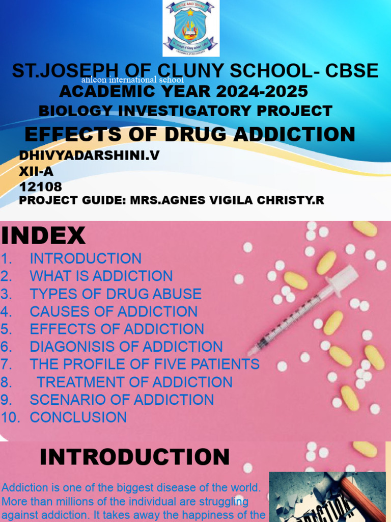 Investigatory Project On Drug Addiction Final | PDF | Heroin | Cocaine