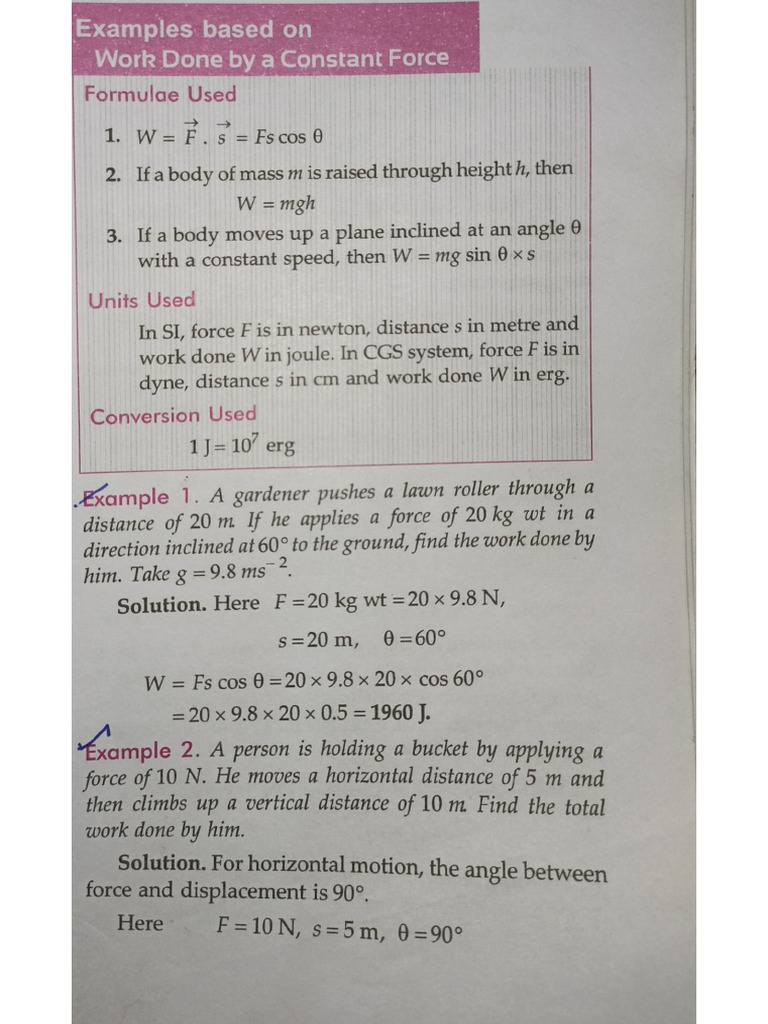 Work, Energy and Power Problems | PDF