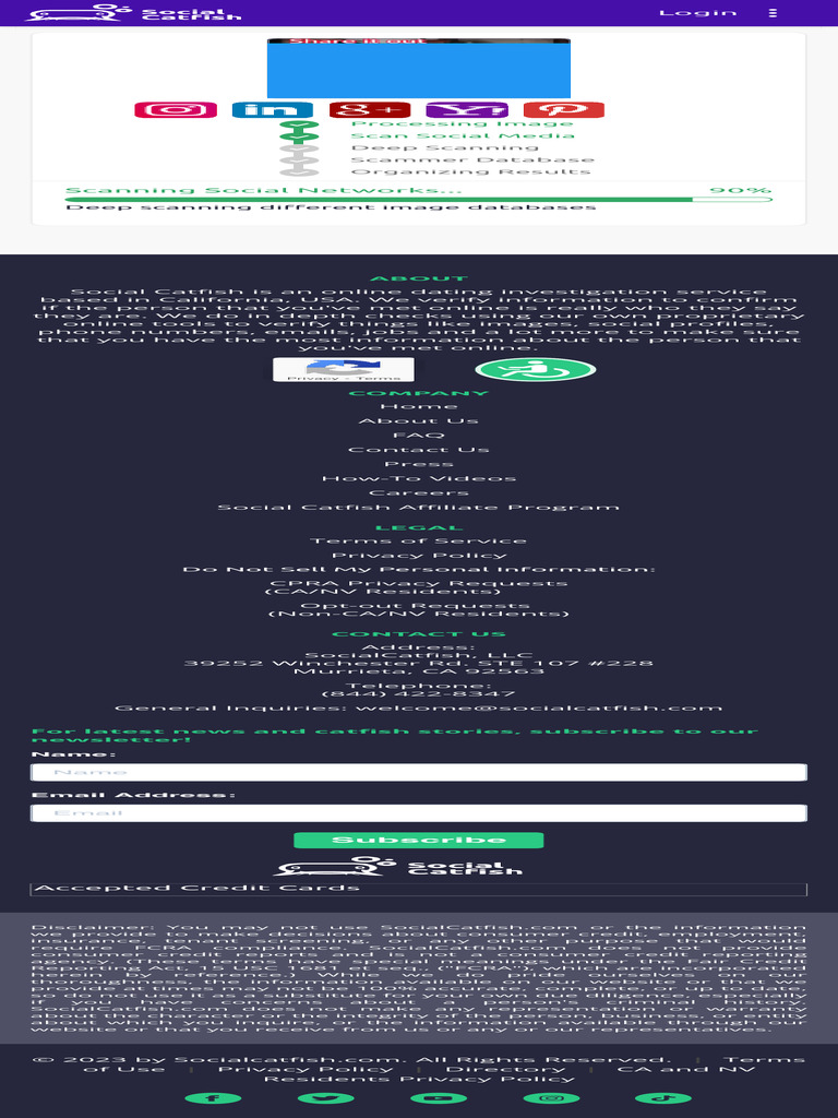 Social Catfish: Scammer Detection Tools | PDF | Computing | Computer ...