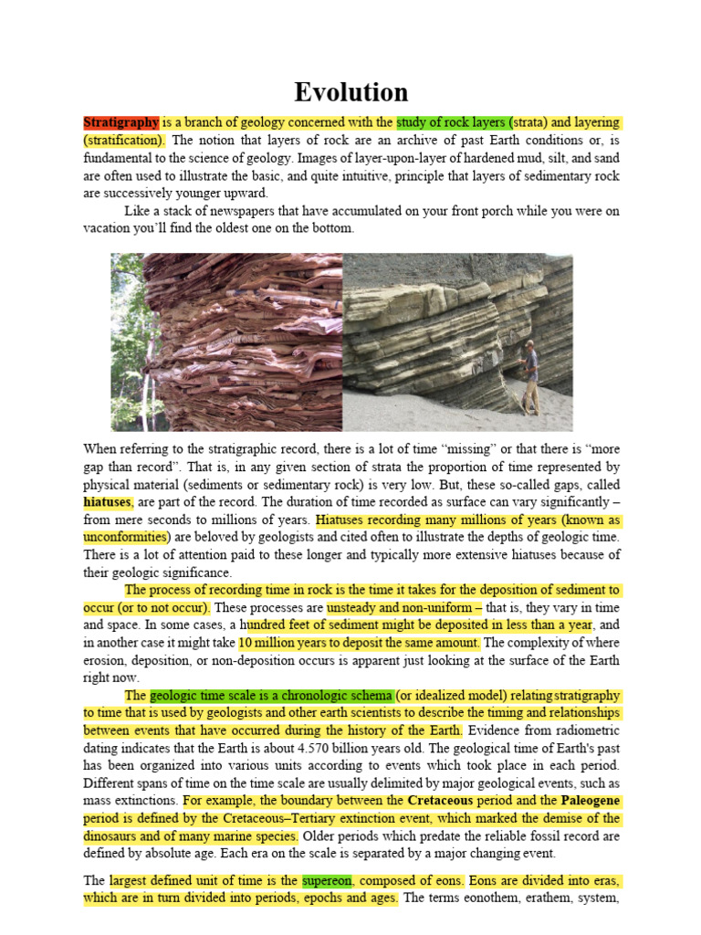 Unit 4 Evolution | PDF | Geologic Time Scale | Geology