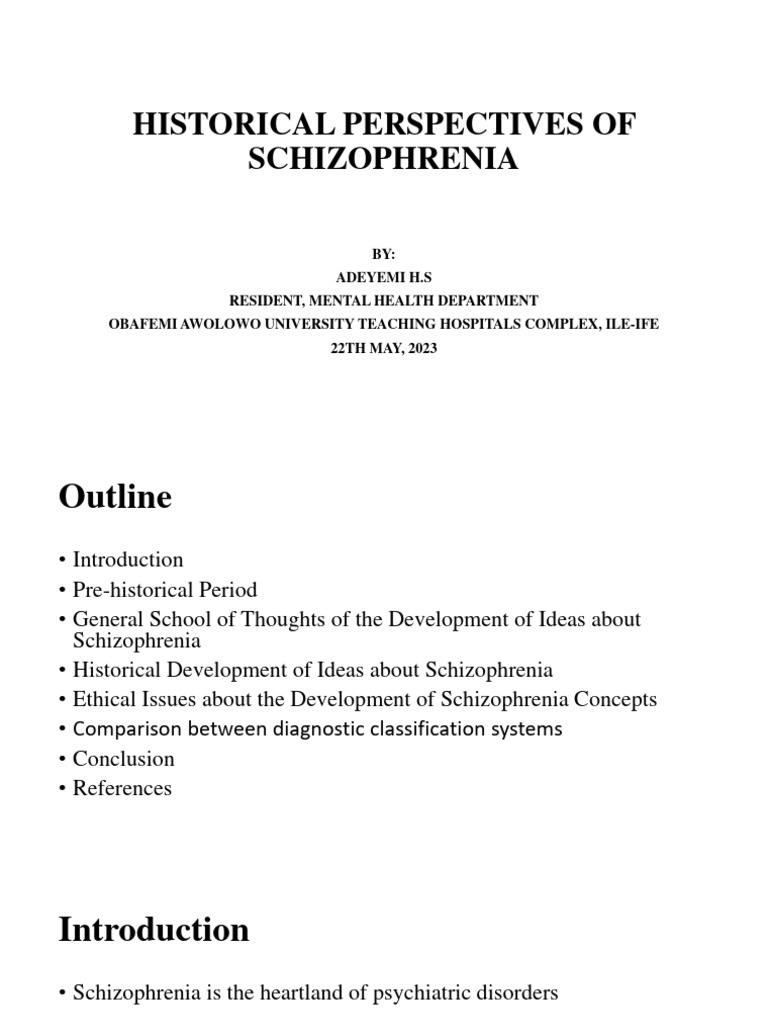 Historical Perspectives of Schizophrenia Uk | PDF | Schizophrenia | Mental Disorder
