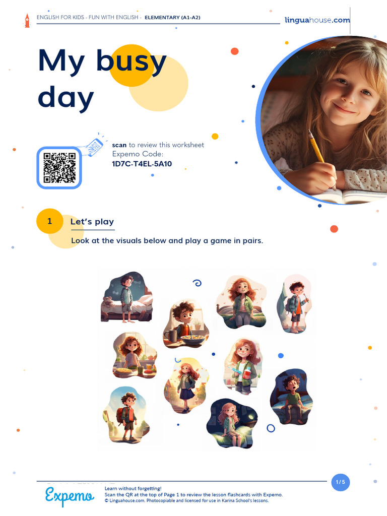 My Busy Day British English Teacher | PDF | Learning | Cognition