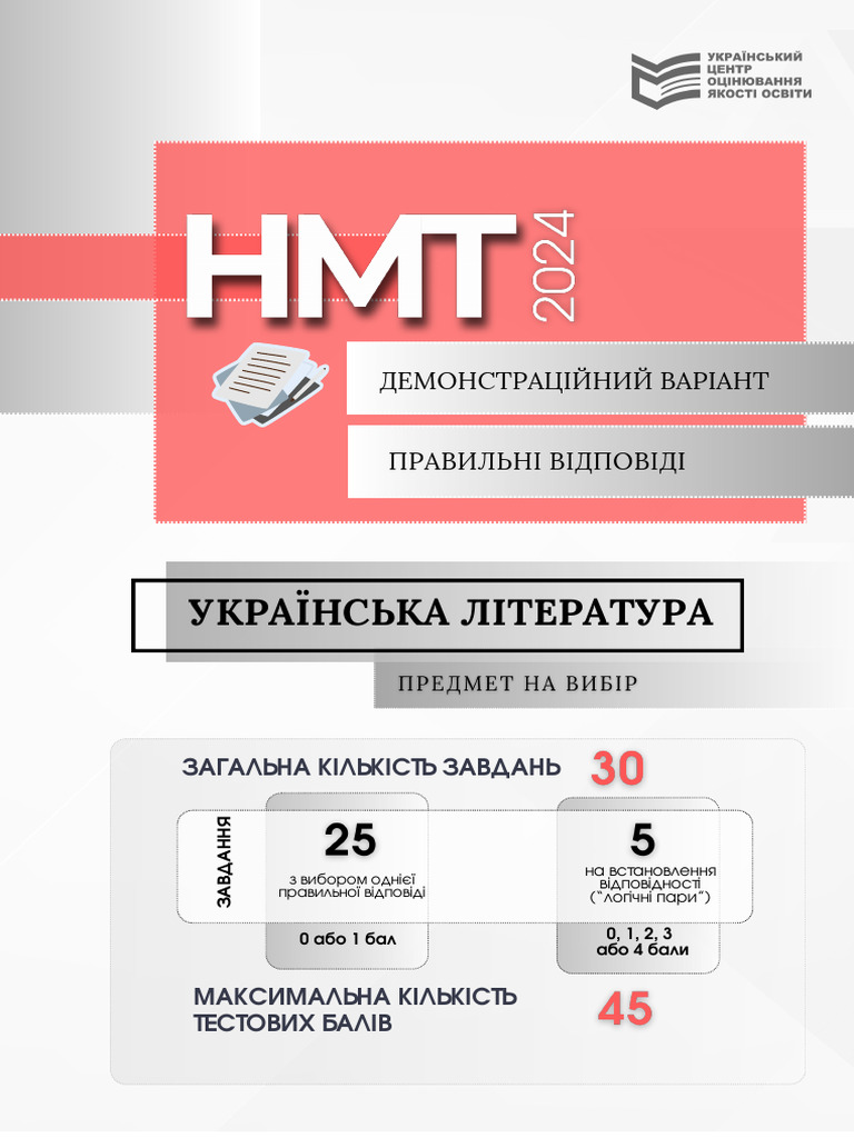 NMT 2024 Ukr Lit Demo Na Sajt | PDF