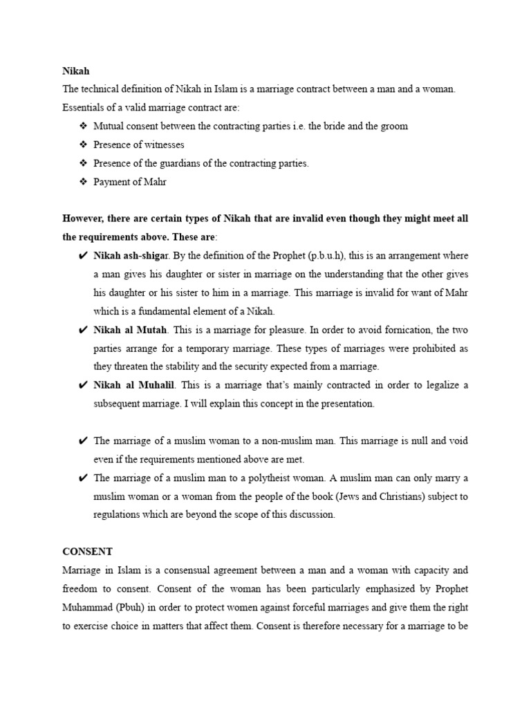 Understanding Nikah: Islamic Marriage Essentials | PDF | Marriage ...