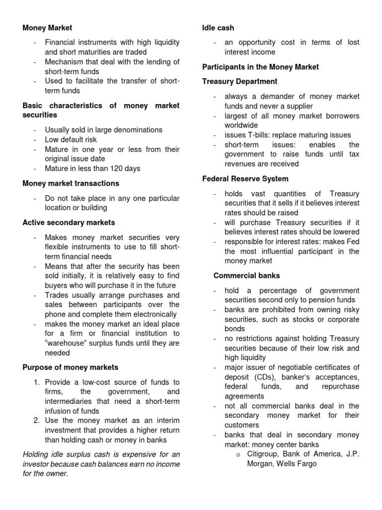 Mod 3 & 4 (Markfin) | PDF | Bonds (Finance) | Repurchase Agreement