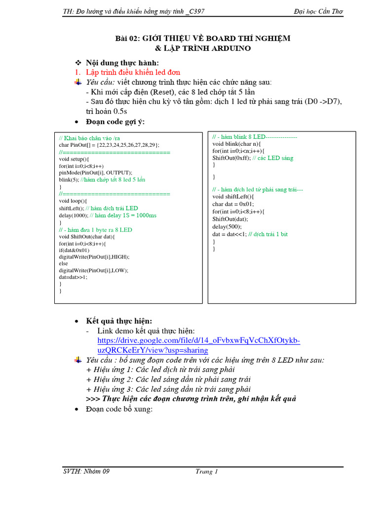 Bài TH Bu I 2 - DL&DK | PDF