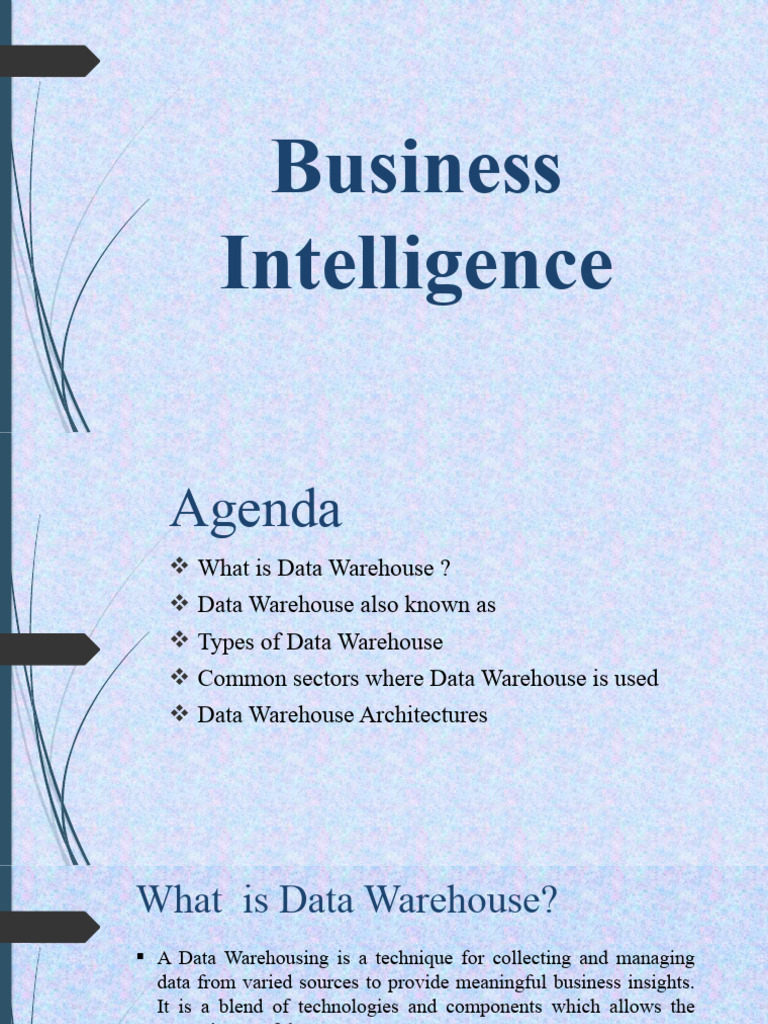 [2]Business Intelligence | PDF | Data Warehouse | Databases