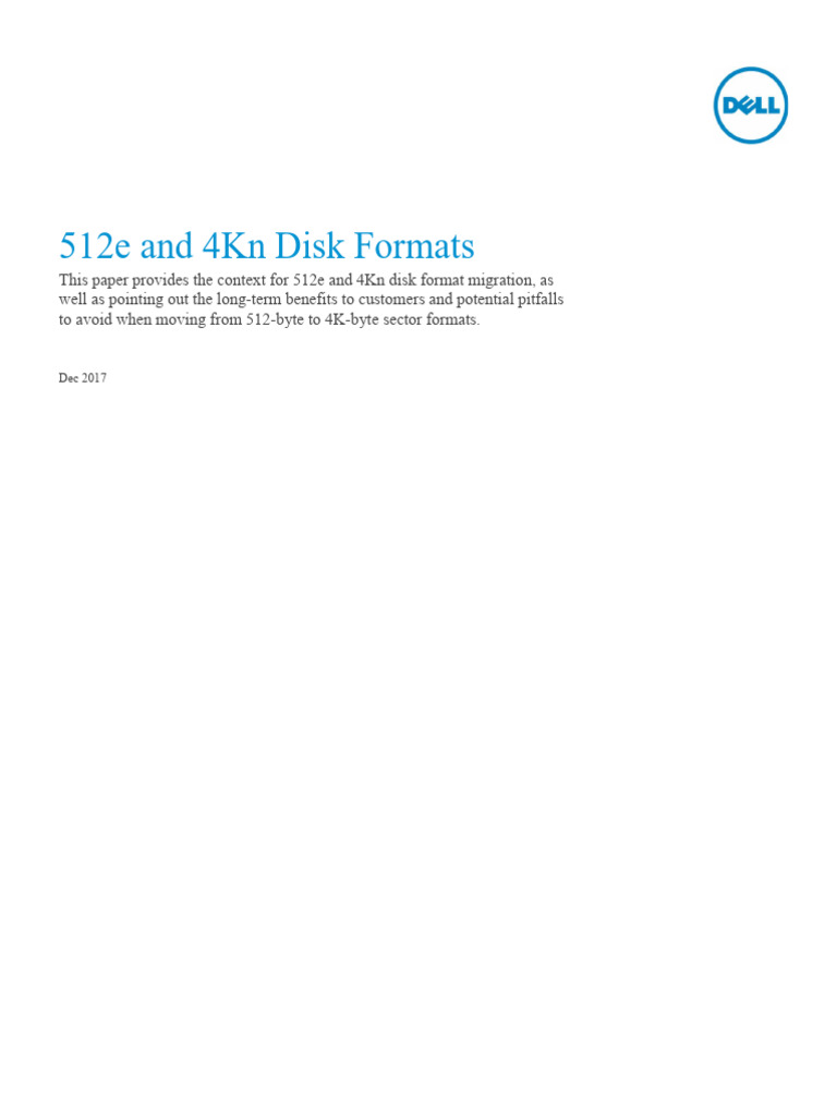 512e 4Kn Disk Formats 120413 | PDF | Hard Disk Drive | Software