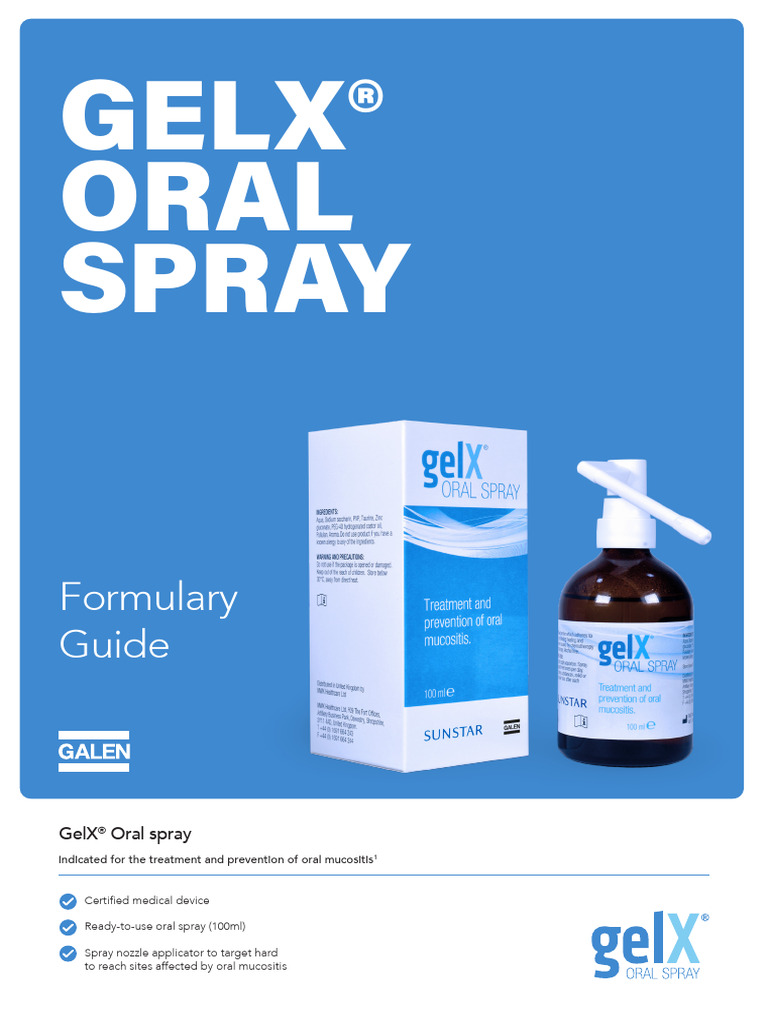 GelX Oral Spray 2523 GelX Formulary Guide REVH Digital | PDF ...