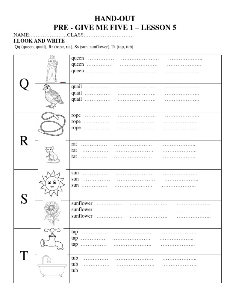 Pre - GMF1 WS L5 Phonic ABCD | PDF