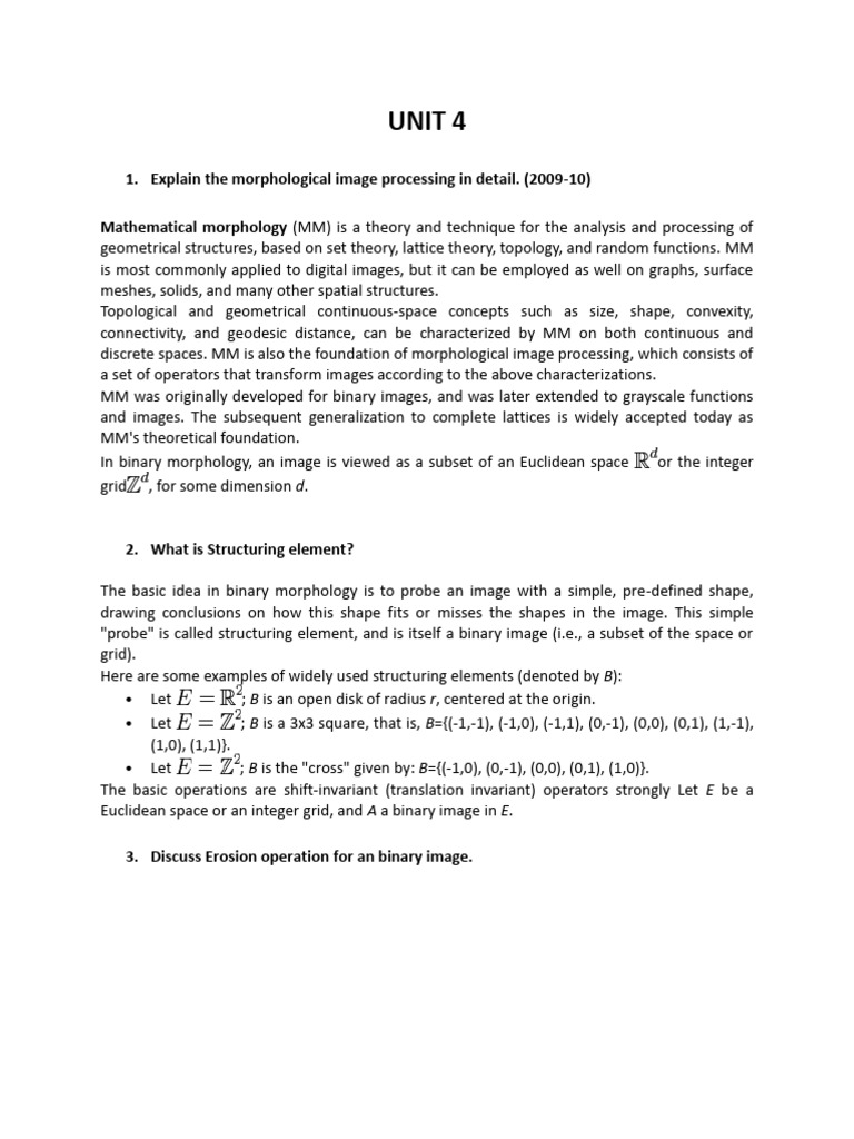 DIP Question Bank Unit 4 | PDF | Rgb Color Model | Color