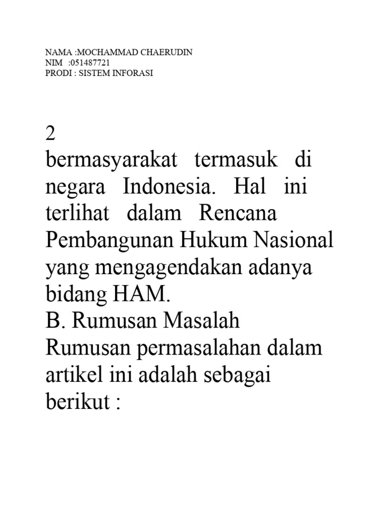 Tugas 1 PKN HAK ASASI MANUSIA DI ERA | PDF