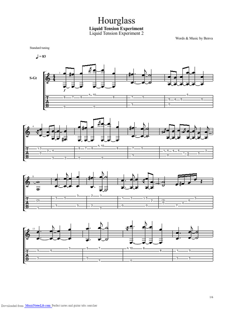 Liquid Tension Experiment-Hourglass | PDF | Pitch (Music) | European ...