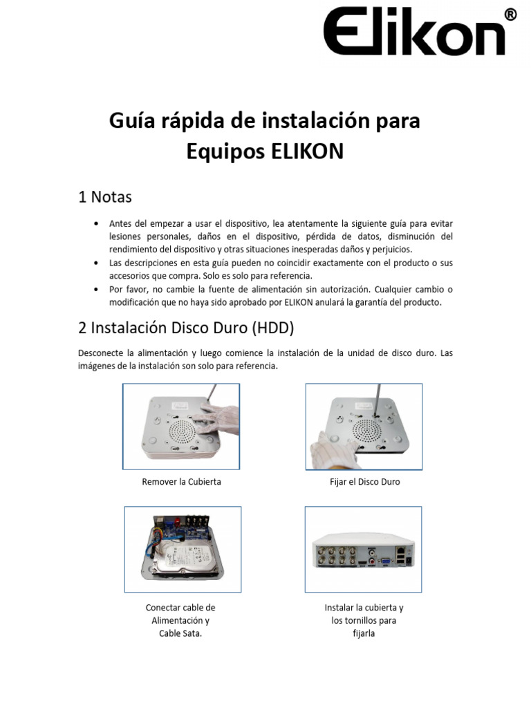 Guía de instalación para equipos ELIKON | PDF | Dirección IP ...