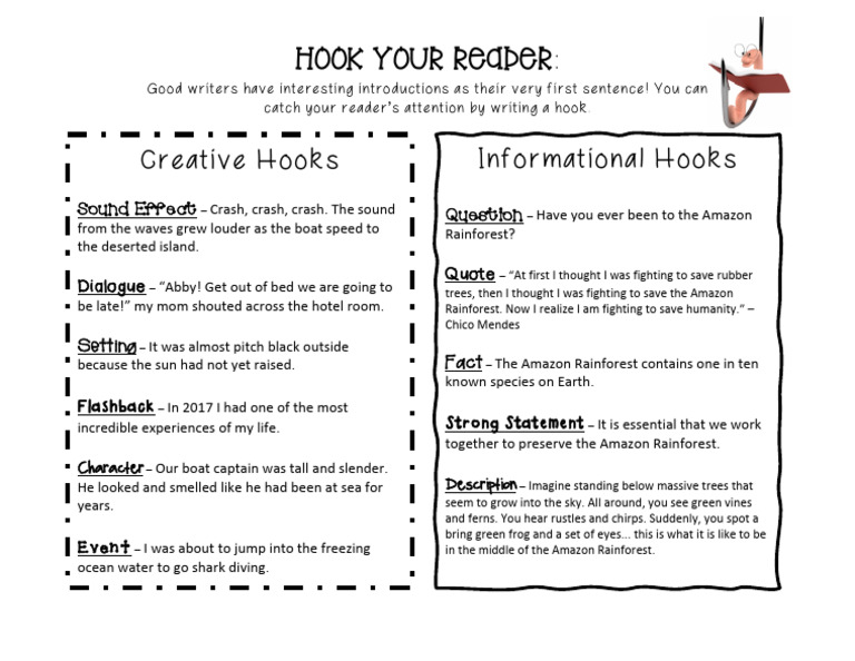 Creative Writing Hooks Explained | PDF | Home & Garden | Poetry
