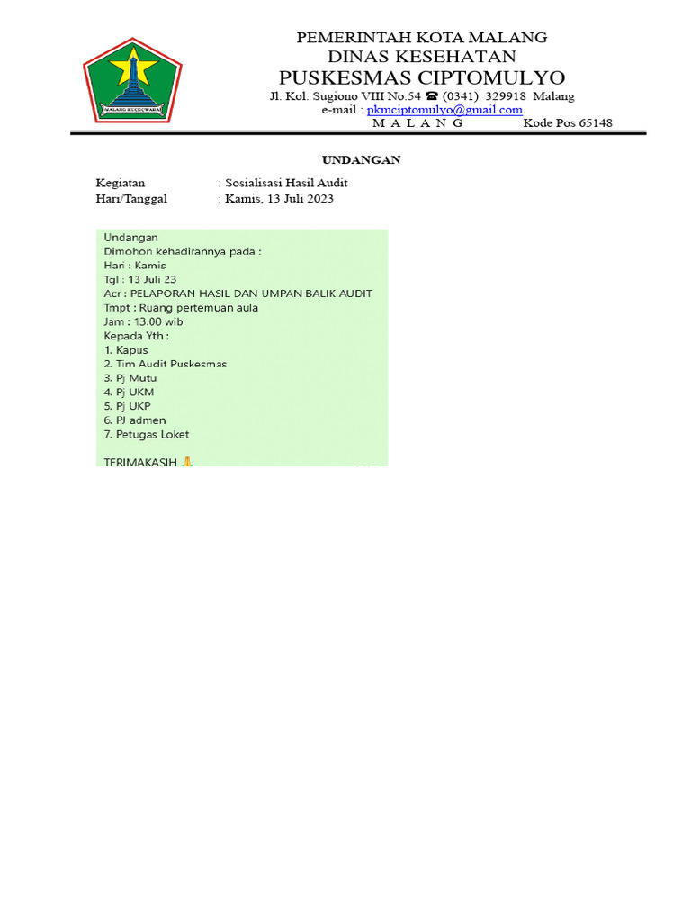 KEGIATAN PELAPORAN HASIL DAN UMPAN BALIK AUDIT | PDF