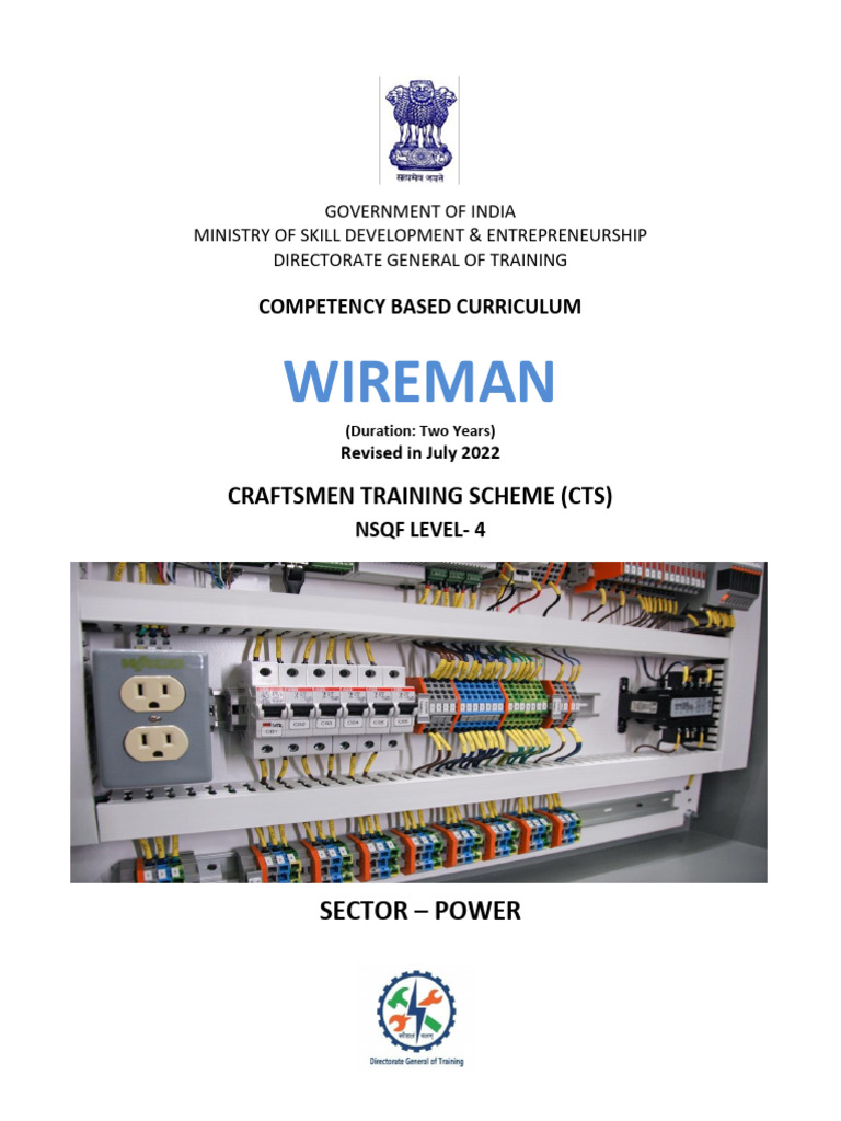 Wireman CTS2.0 NSQF-4 | PDF | Electric Motor | Electrical Wiring