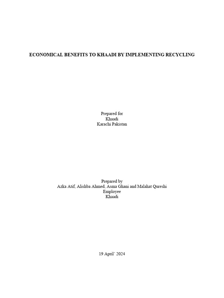 Recycling Proposal | Download Free PDF | Recycling | Textiles