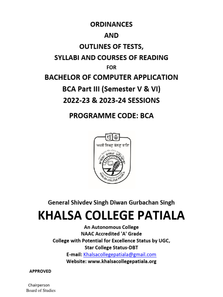 Bca Part III (Sem V & Vi) 16659-2023 | PDF | Method (Computer Programming) | Class (Computer ...
