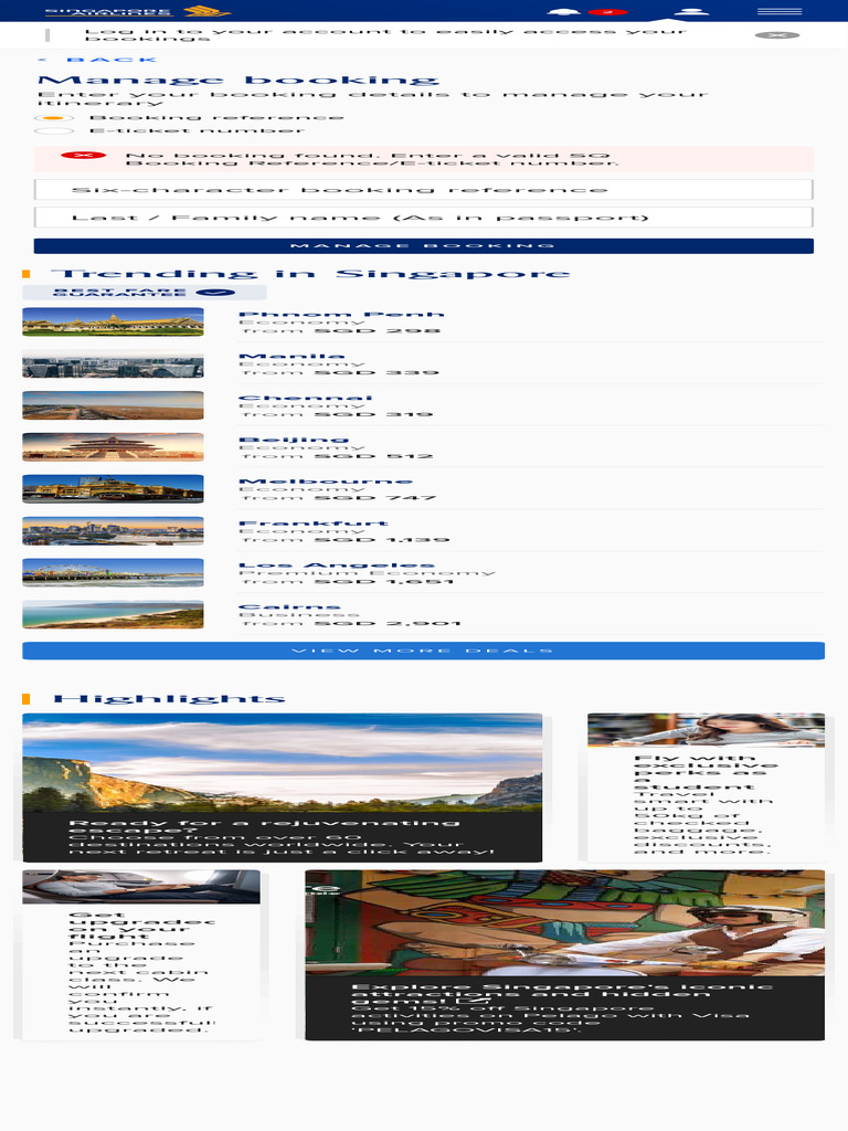 Singapore Airlines Official Website Book International Flight Tickets ...