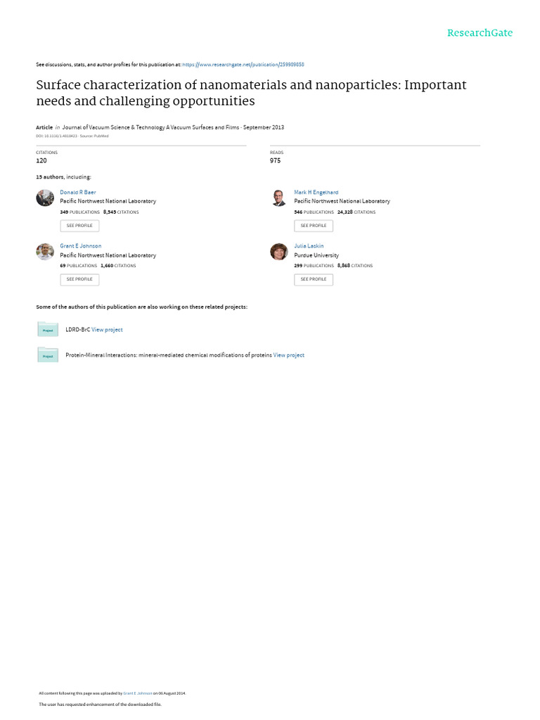 Characterization of Nanomaterials | Download Free PDF | Nanotechnology ...