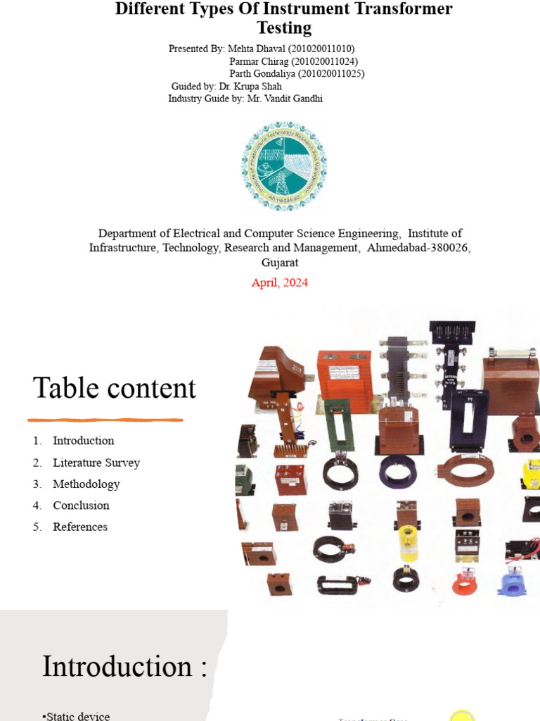 Final Year BTP Presentation | PDF | Transformer | Steel