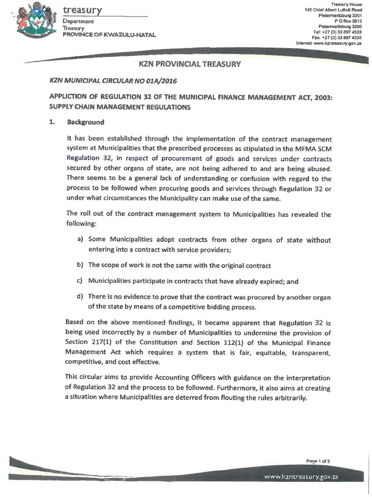 SCM Regulations 32 | PDF