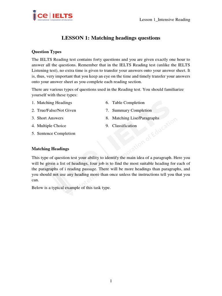 Lesson 1 - Intensive Reading | PDF | Drink