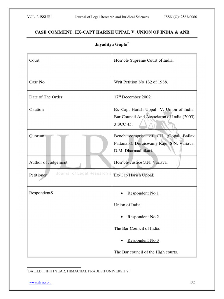 Jayaditya Gupta | PDF | Lawyer | Supreme Court Of India