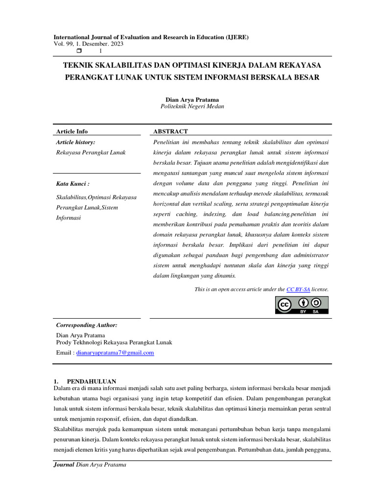 Teknik Skalabilitas Dan Optimasi Kinerja | PDF | Komputer