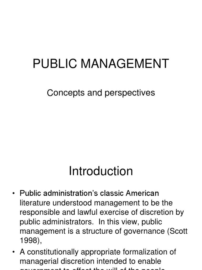 Public Management | PDF | Public Administration | Governance