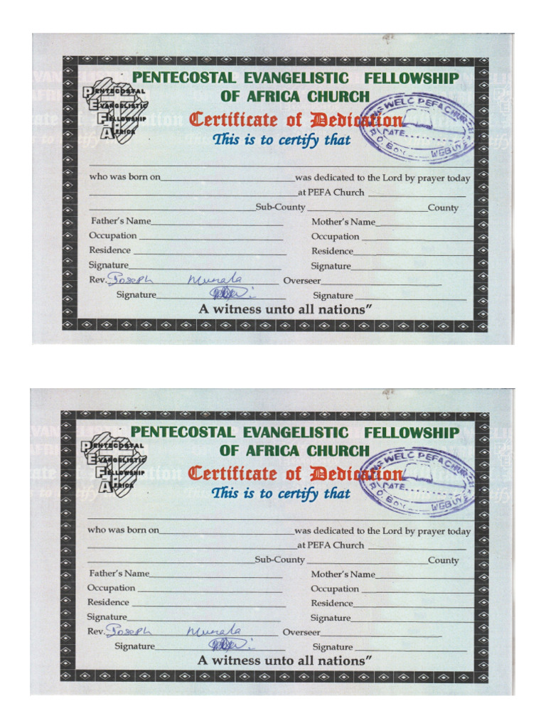 Baptisimal Card | PDF