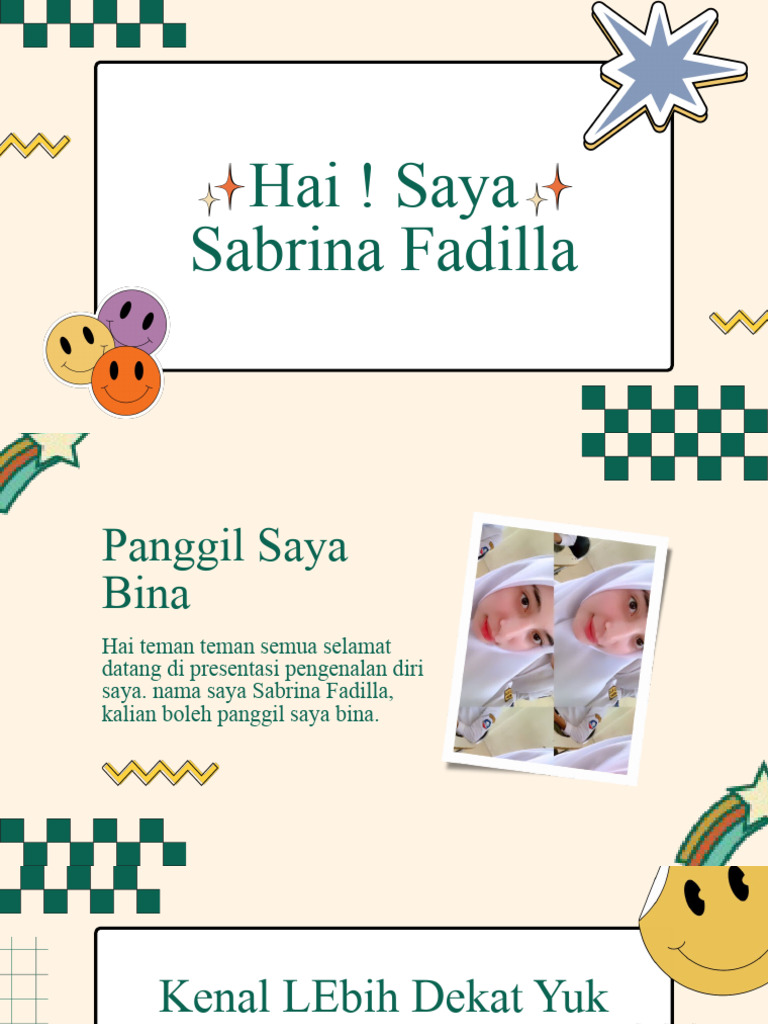 Pengenalan Diri - Sabrina Fadilla | PDF