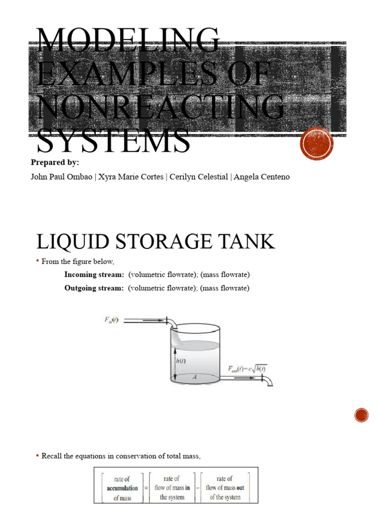 Modeling Examples of Nonreacting Systems | PDF | Equations | Liquids