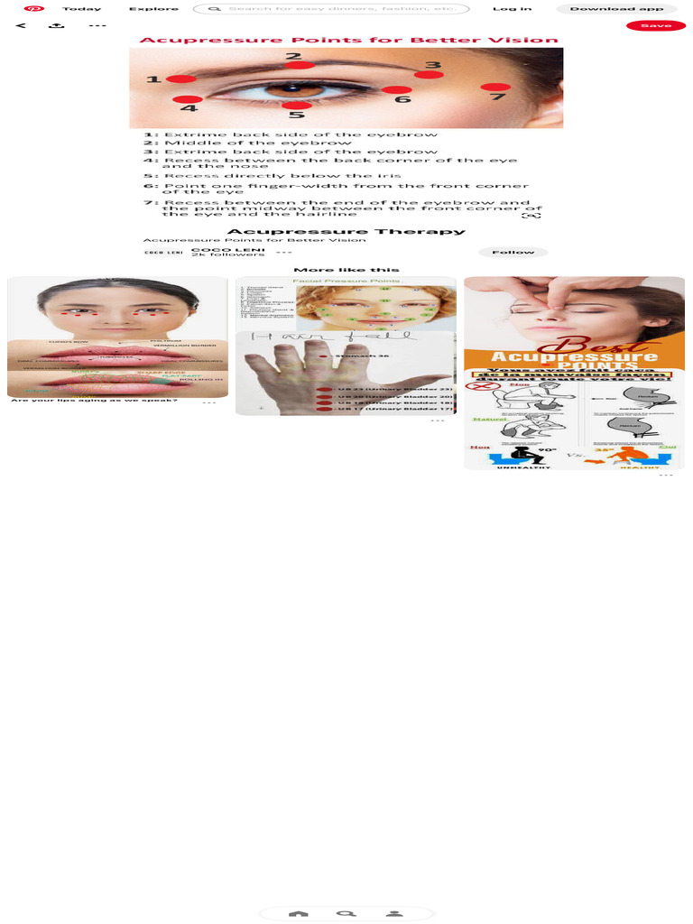 Acupressure Points For Better Vision Acupressur | PDF | Self-Improvement