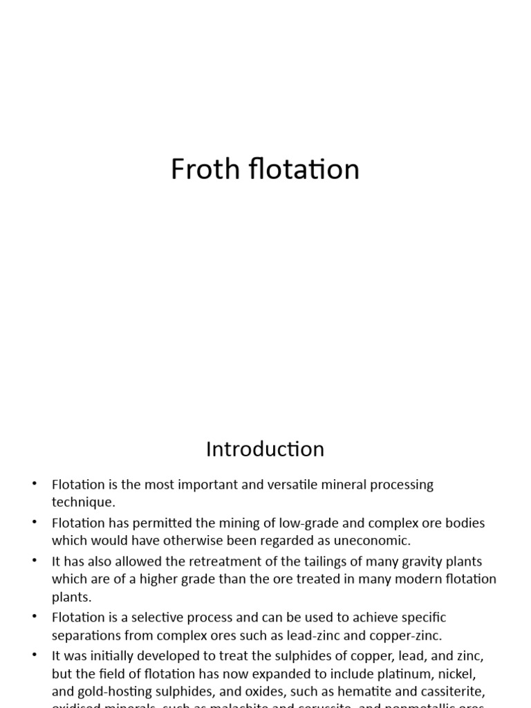Froth Flotation | PDF | Chemical Polarity | Sulfide