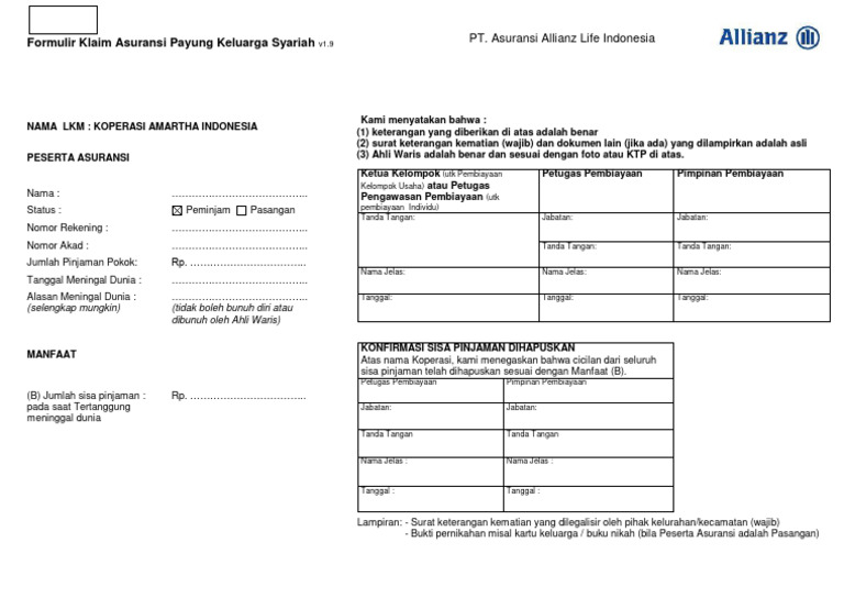 PM-04-03 Form Klaim Asuransi | PDF