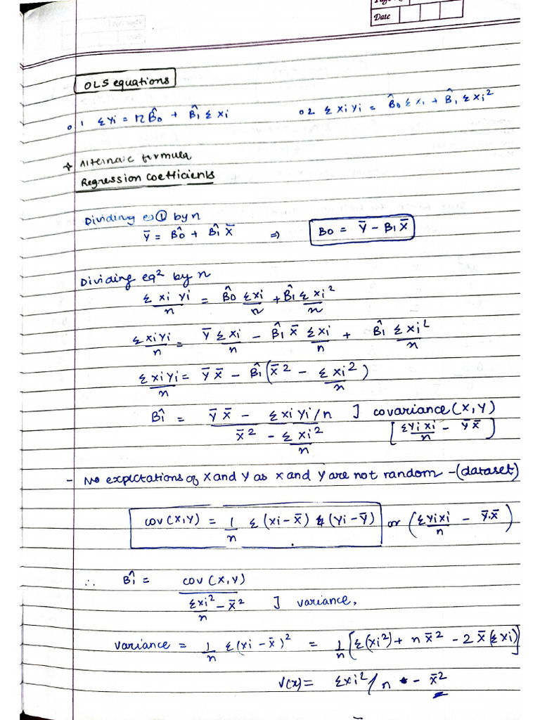 Econometrics Notes Pdf