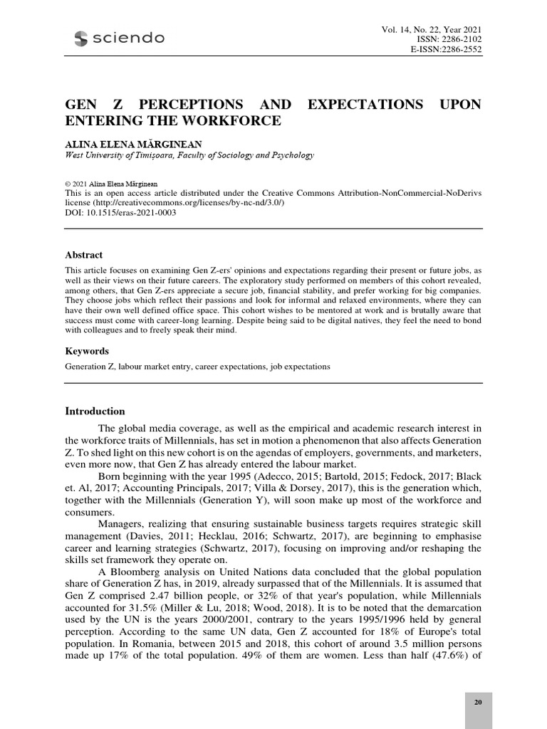 Gen Z Workforce Expectations and Insights | PDF | Millennials ...