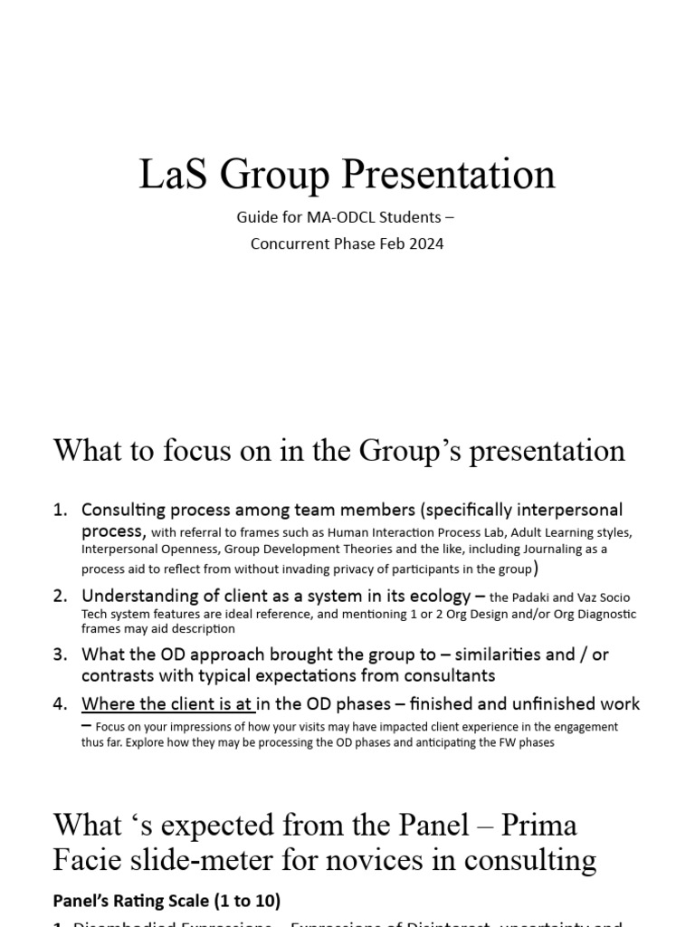 MA-ODCL Group Presentation Guide | PDF