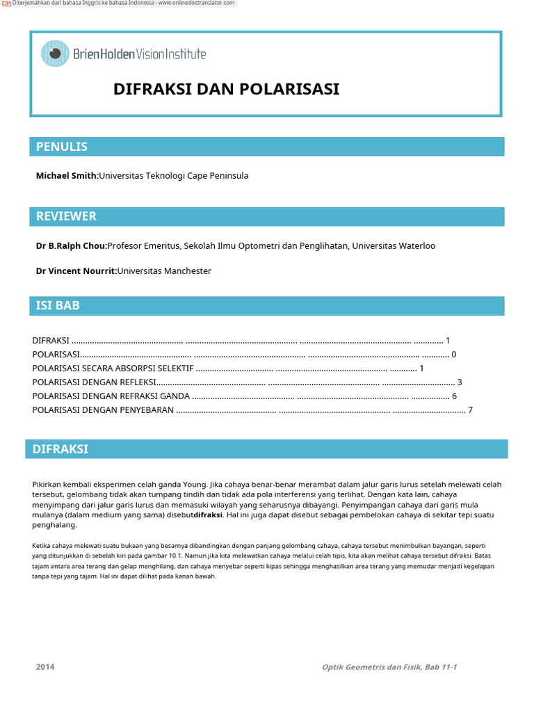 10 Diffraction And Polarisation Indonesia Pdf